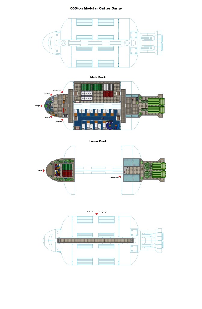 In-system Modular Cutter Hauler (Traveller) – The Woolshed Wargamer